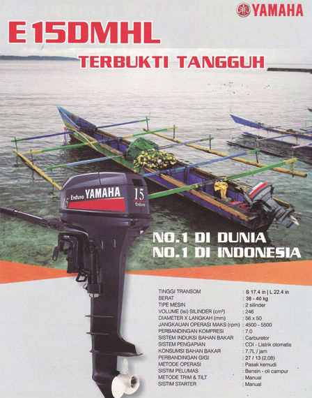 Jual Mesin Tempel Yamaha 15 HP E15DMHL